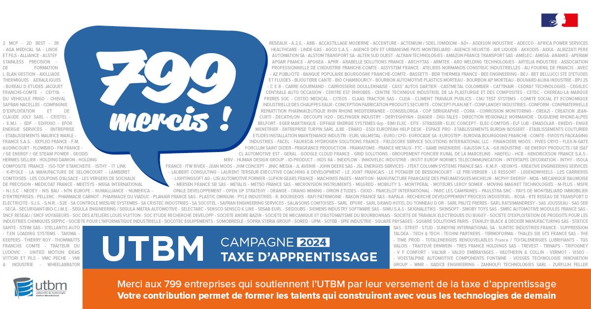 Donateurs TA UTBM 2024 Merci | UTBM