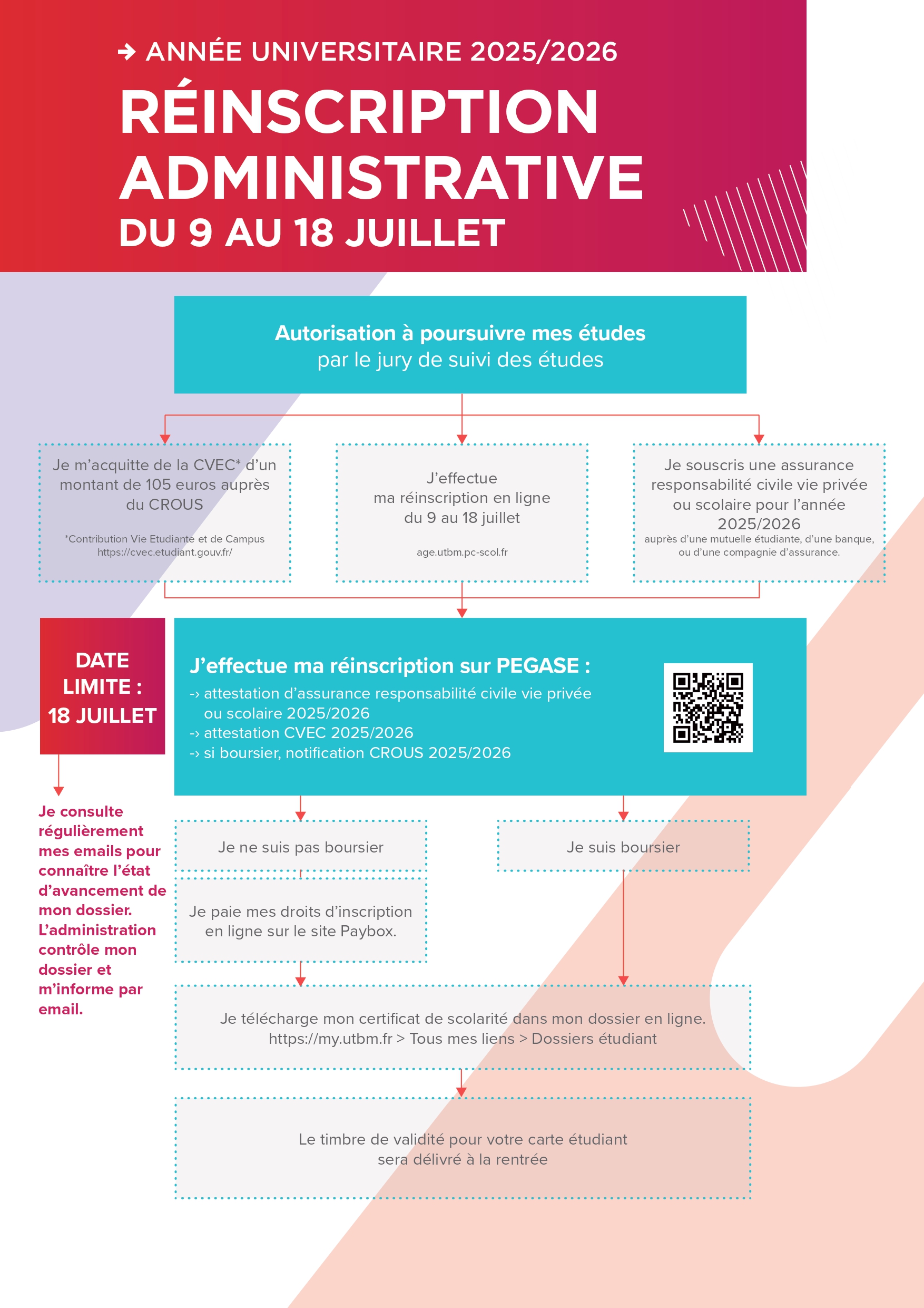 Affiche Reinscription 25 26 | UTBM