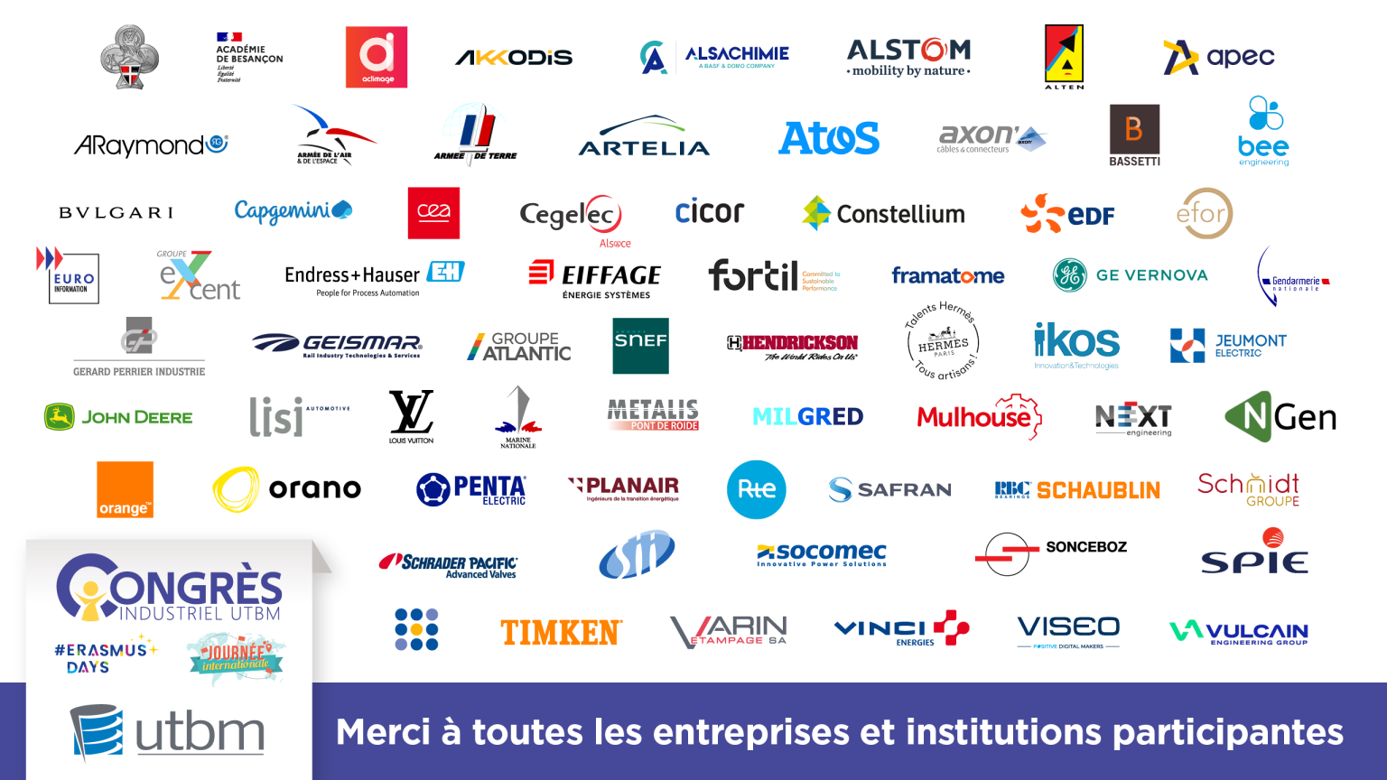 Logo entreprises Congrès 2025 | UTBM