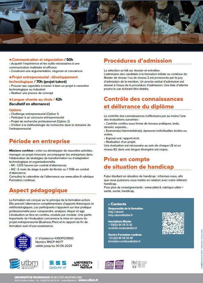 Fiche Master ETI 10 2025 Page 02 | UTBM